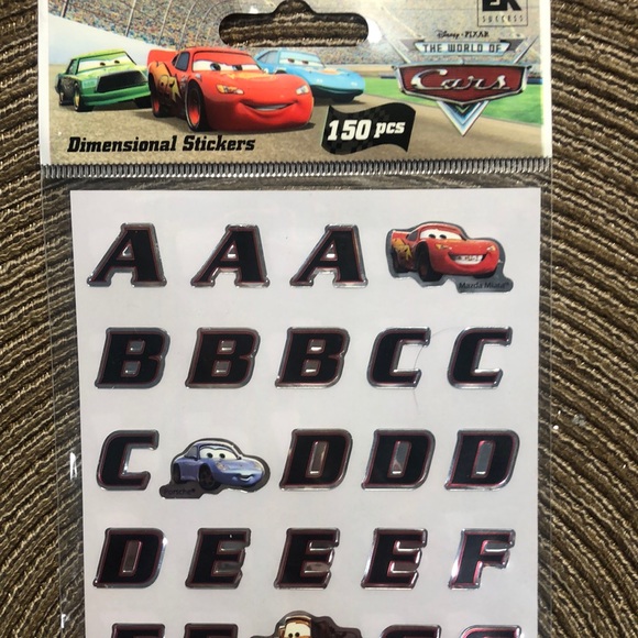Disney | Design | Disney Cars Alphabet Stickers | Poshmark